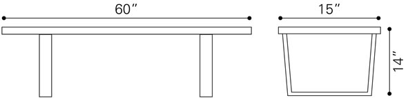 Heywood Double Bench | MOSS MANOR: A Design House