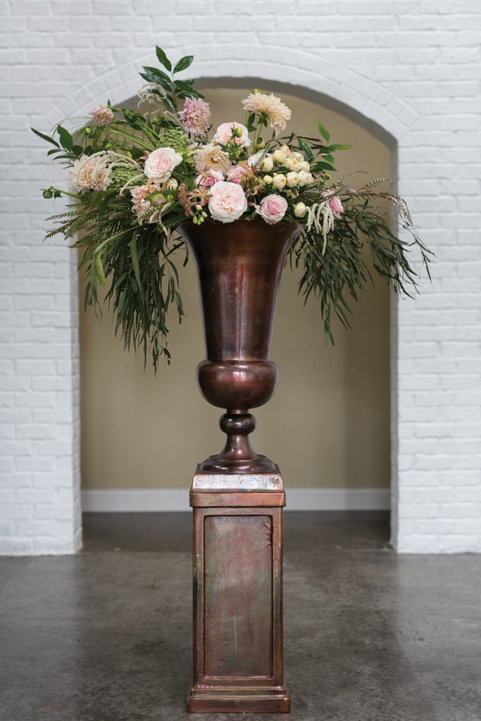 Austere Oversized Metal Urn - Moss Manor