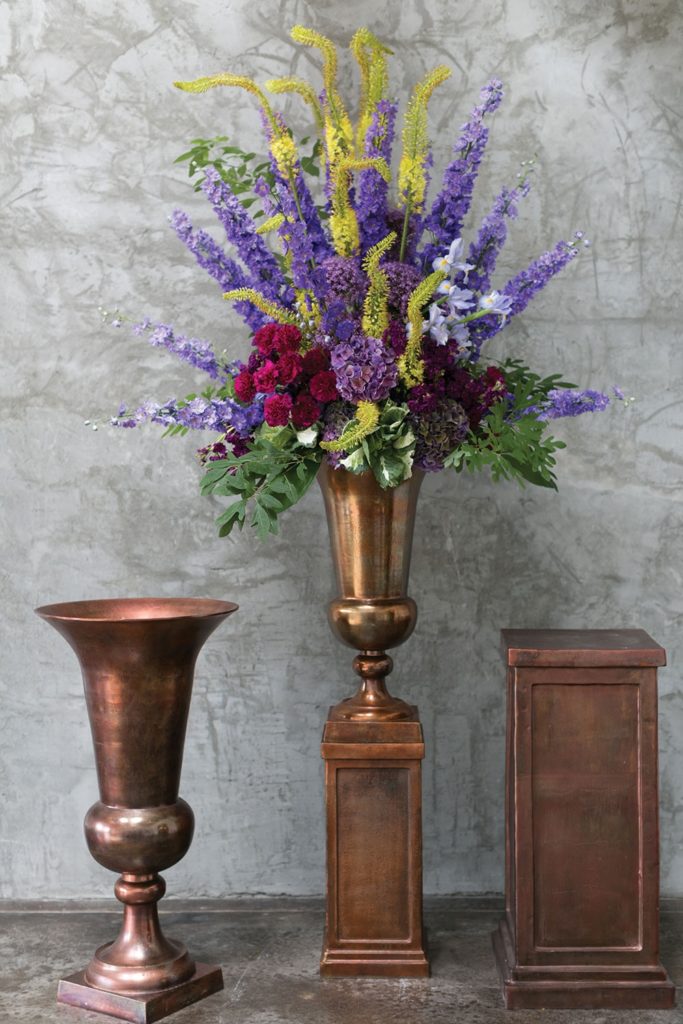 Austere Oversized Metal Urn - Moss Manor