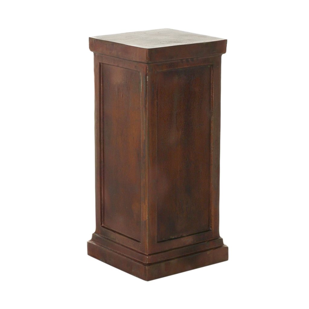 Austere Oversized Metal Pedestal - Moss Manor