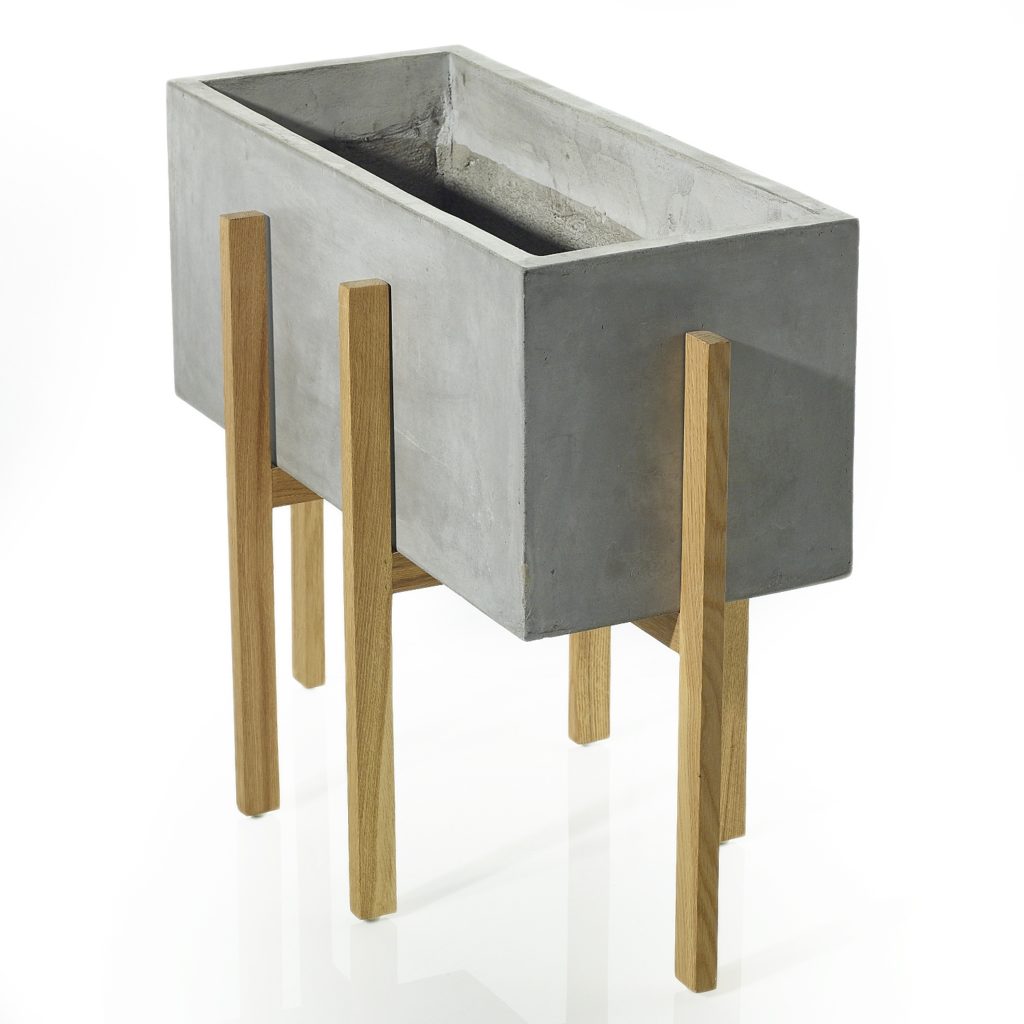Copenhagen Footed Concrete Planter and Stand Collection - Moss Manor