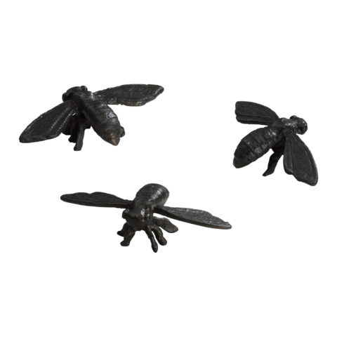 Iron Bee Sculpture, Three Piece Set - Discontinued - Moss Manor