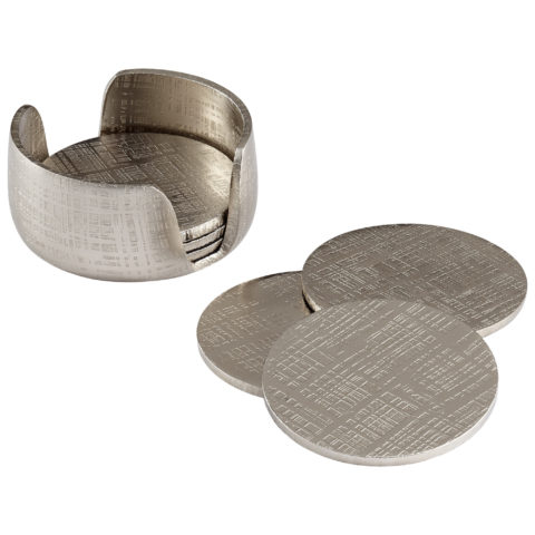 Silver Coaster Set - Discontinued - Moss Manor