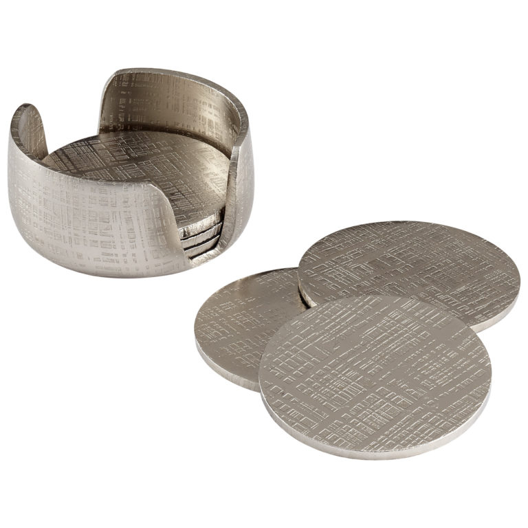 Silver Coaster Set - Moss Manor